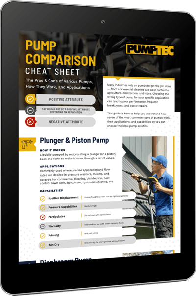 Pump Comparison Cheat Sheet | Pros & Cons of Common Pumps