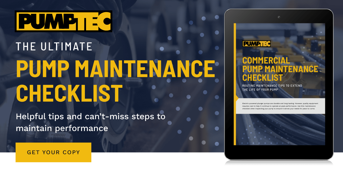Pump Maintenance Checklist | Pumptec