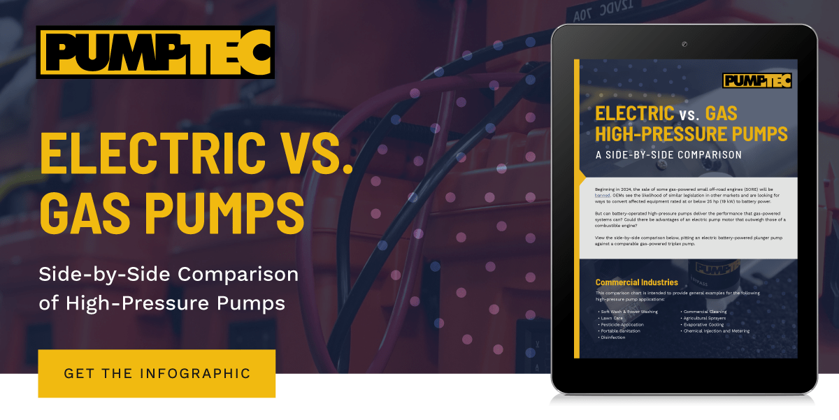 Electric vs. Gas High-Pressure Pump Infographic | Pumptec